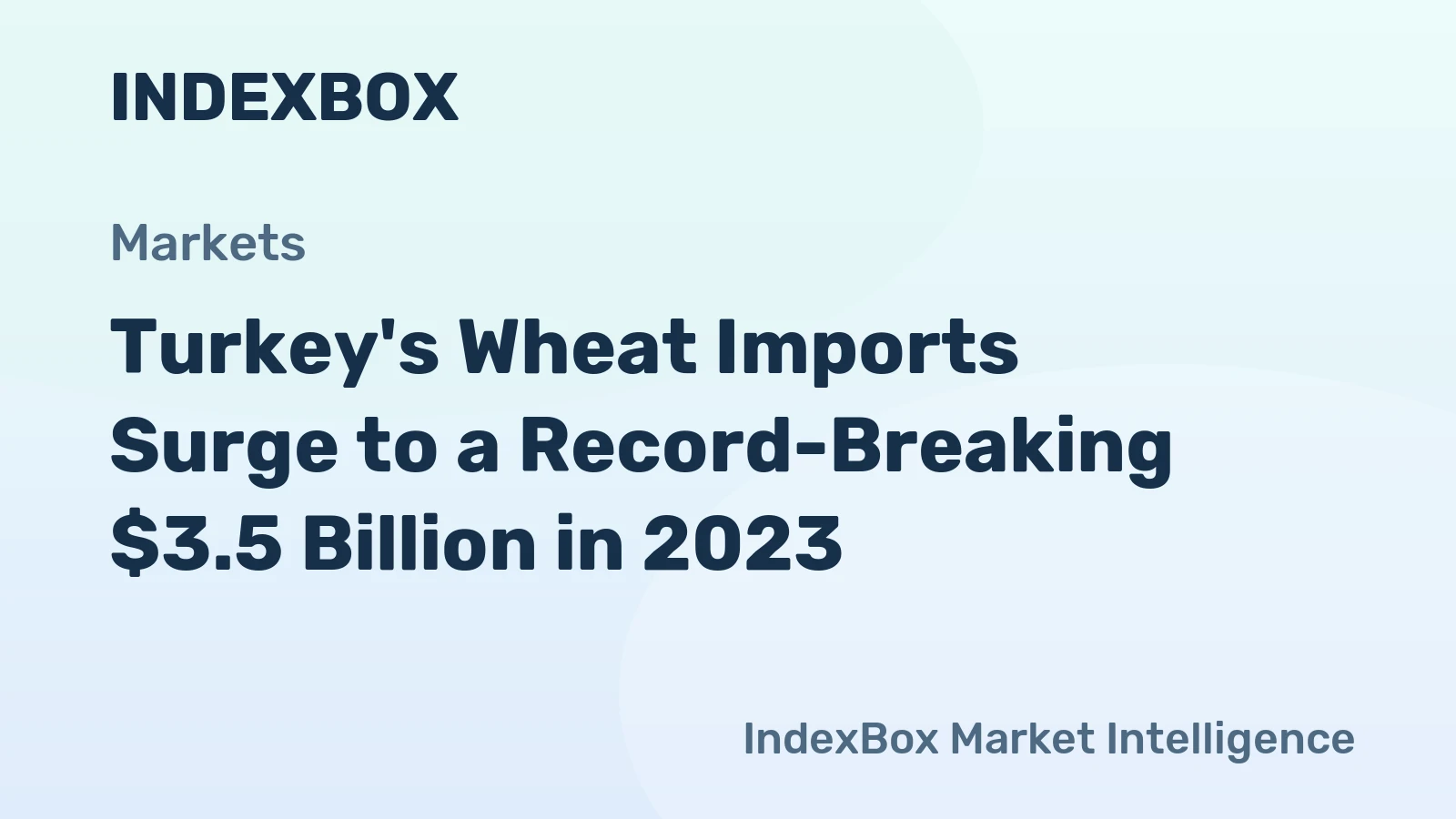Turkey's Wheat Imports Surge to a Record-Breaking $3.5 Billion in 2023