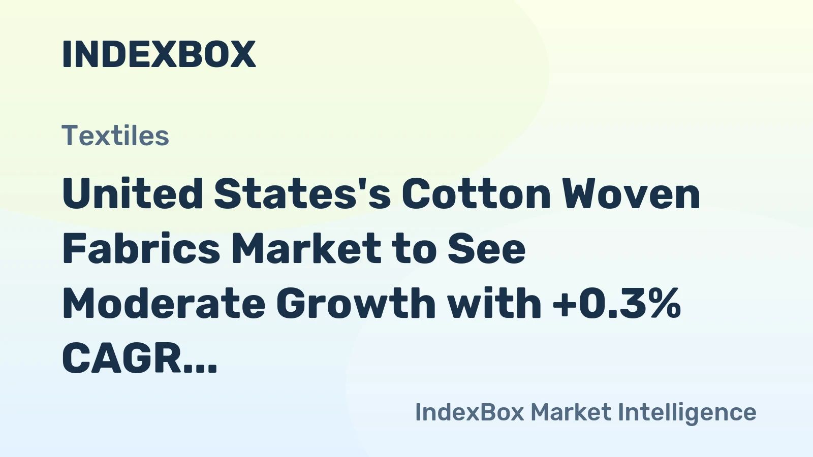 United States's Cotton Woven Fabrics Market to See Moderate Growth with +0.3% CAGR