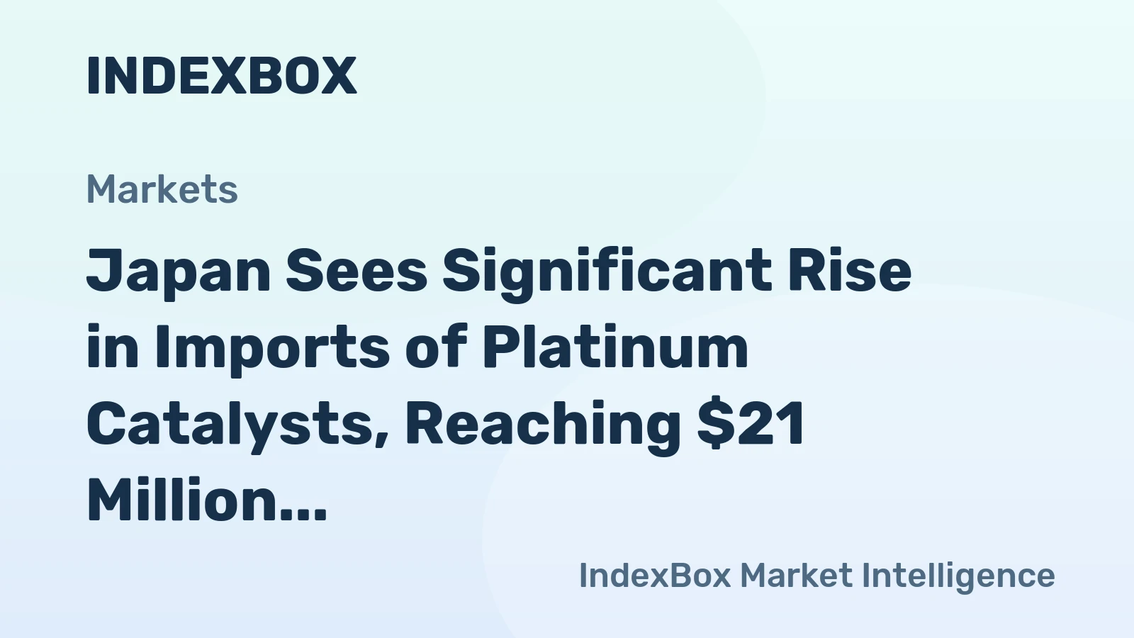 Japan Sees Significant Rise in Imports of Platinum Catalysts, Reaching $21 Million in 2024