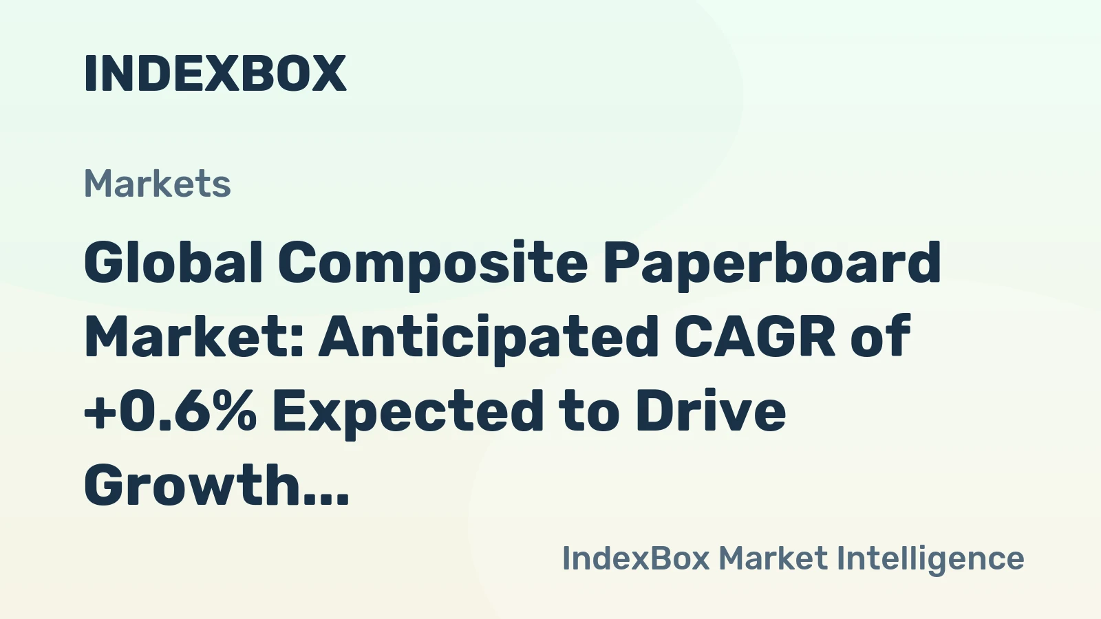 Global Composite Paperboard Market: Anticipated CAGR of +0.6% Expected to Drive Growth Over Next Decade