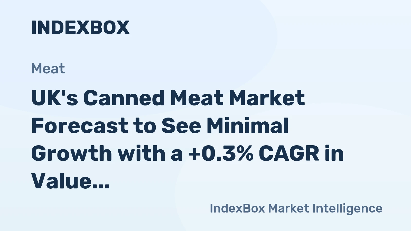 UK's Canned Meat Market Forecast to See Minimal Growth with a +0.3% CAGR in Value