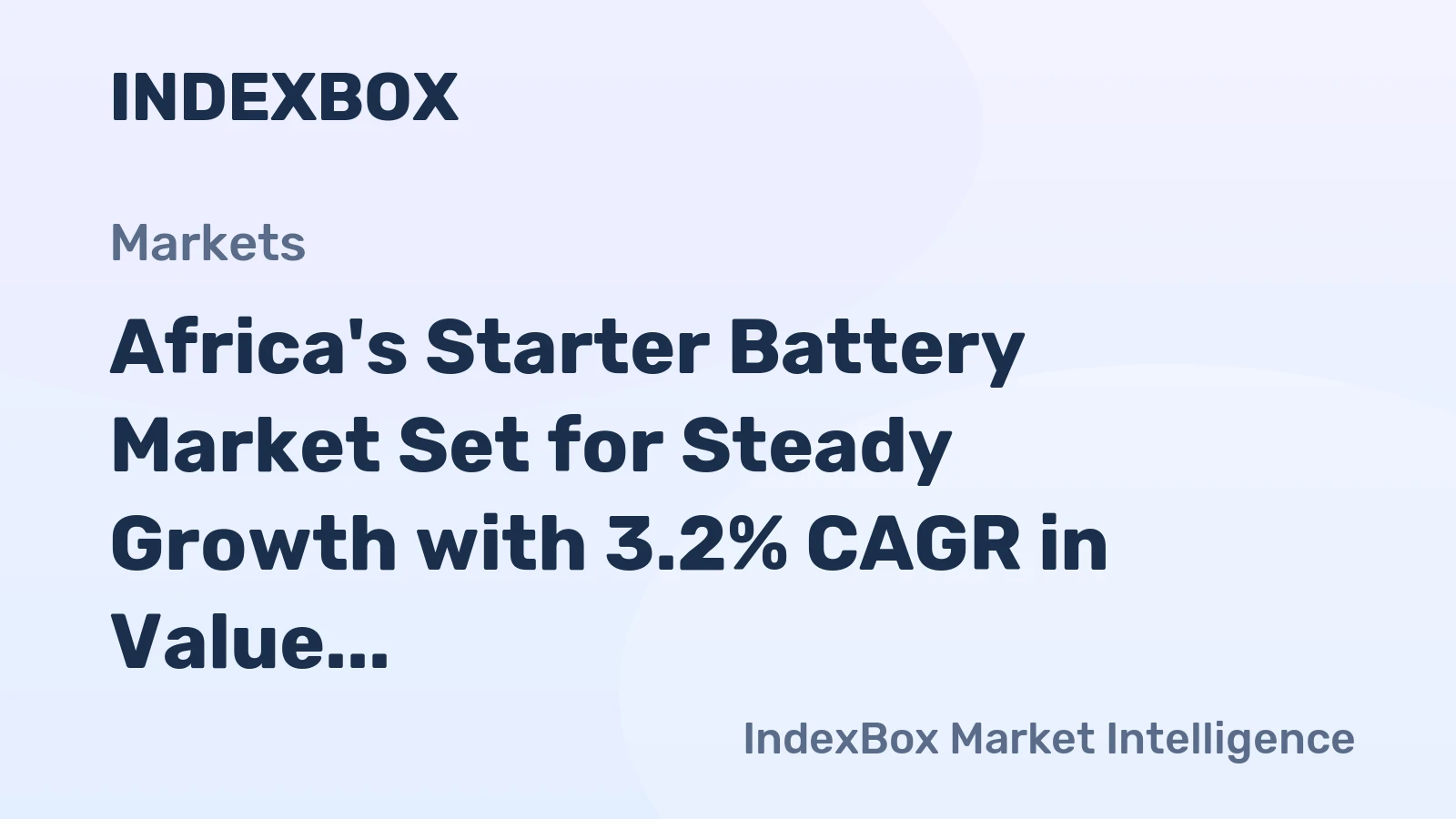 Africa's Starter Battery Market Set for Steady Growth with 3.2% CAGR in Value Through 2035