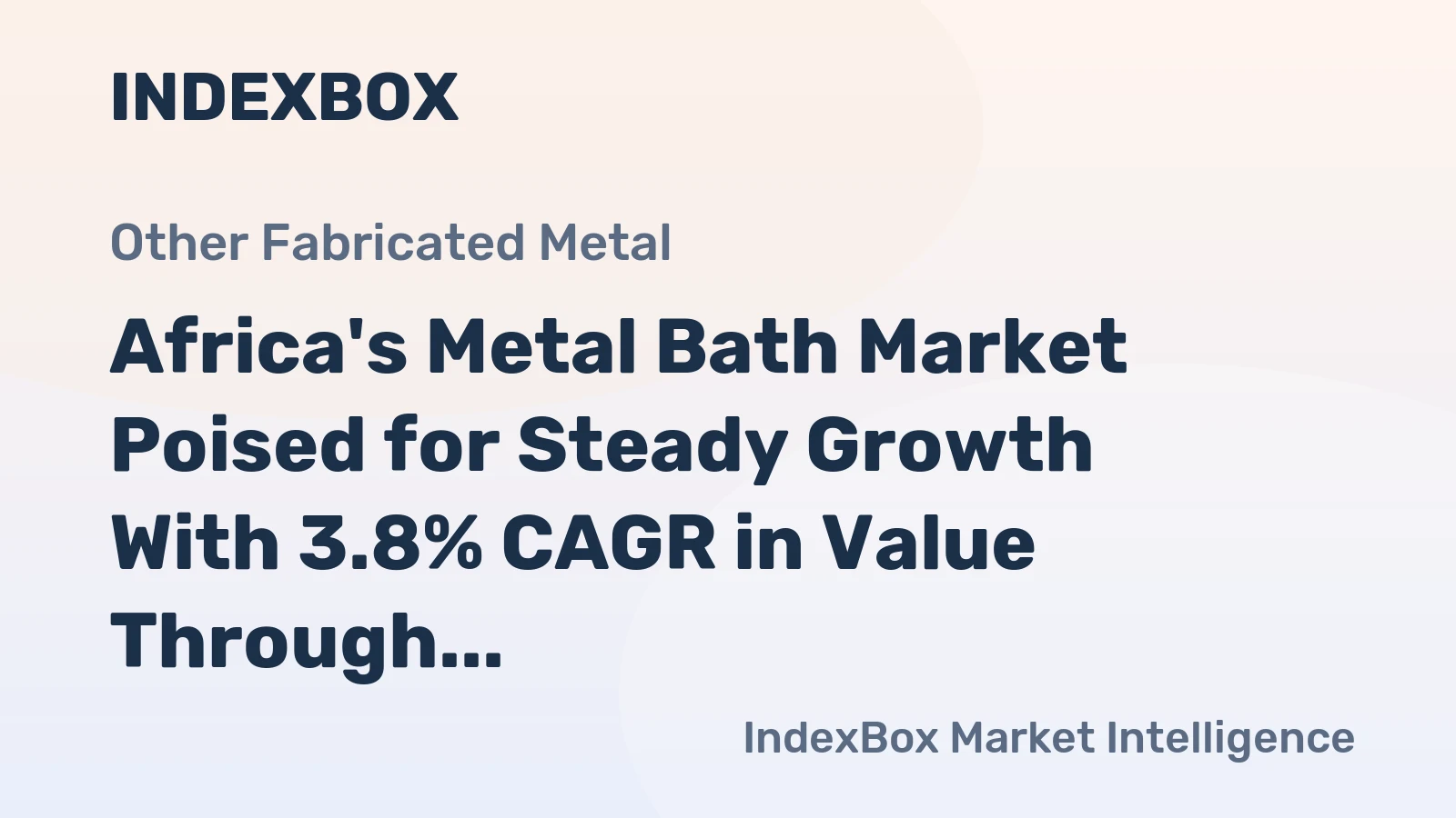 Africa's Metal Bath Market Poised for Steady Growth With 3.8% CAGR in Value Through 2035