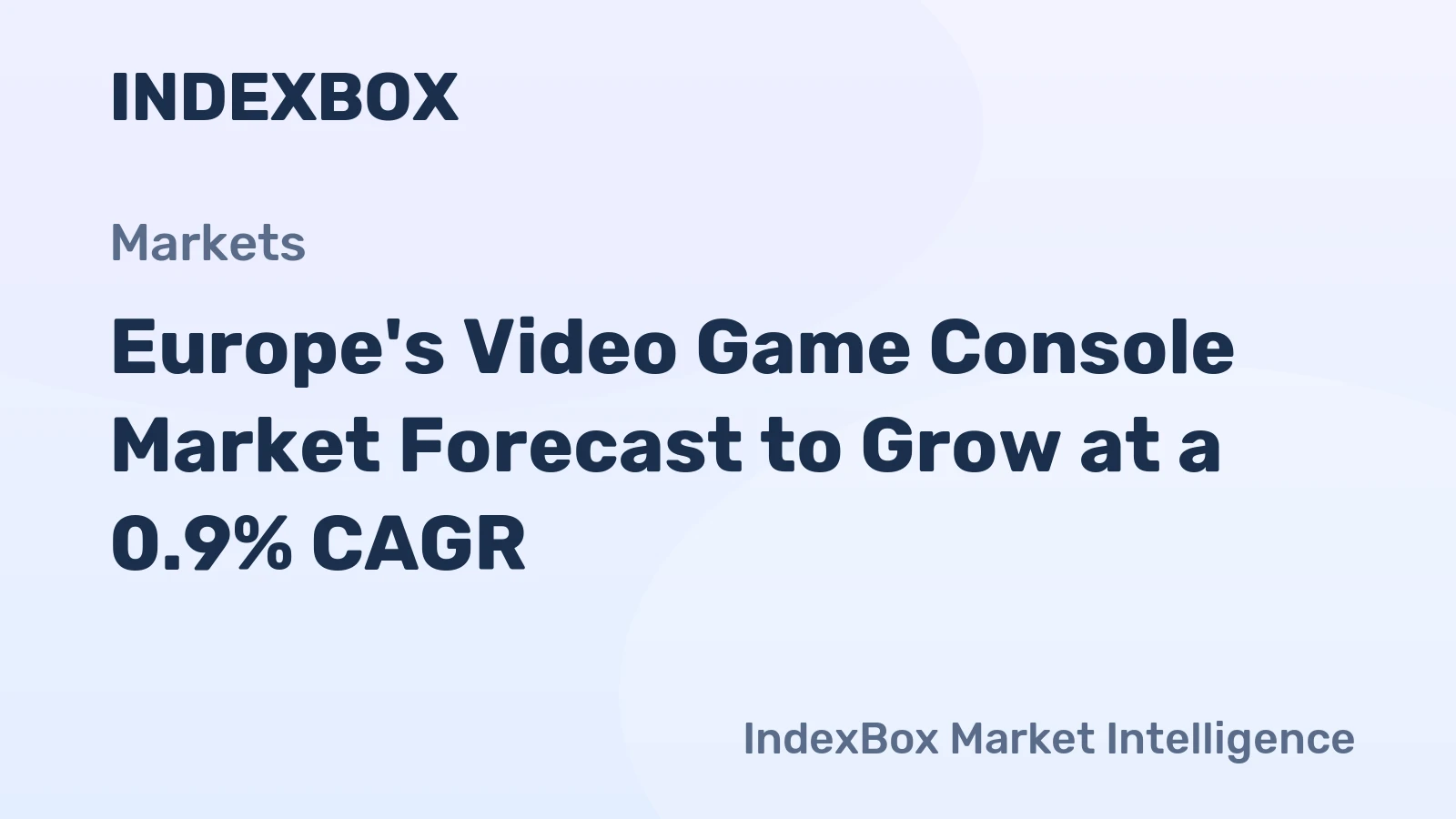 Europe's Video Game Console Market Forecast to Grow at a 0.9% CAGR