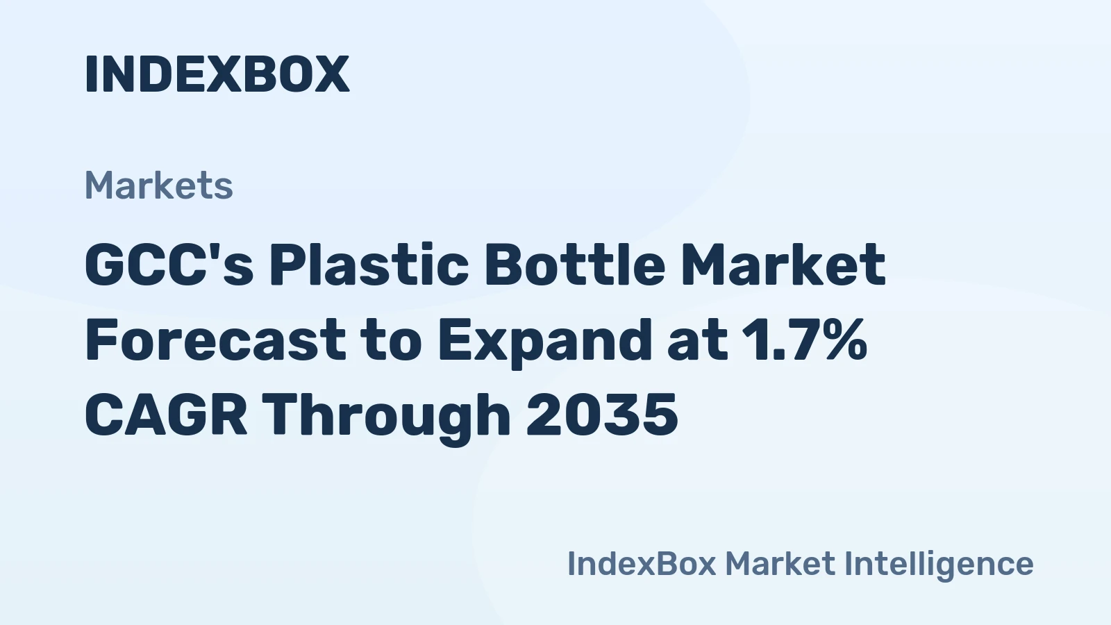 GCC's Plastic Bottle Market Forecast to Expand at 1.7% CAGR Through 2035