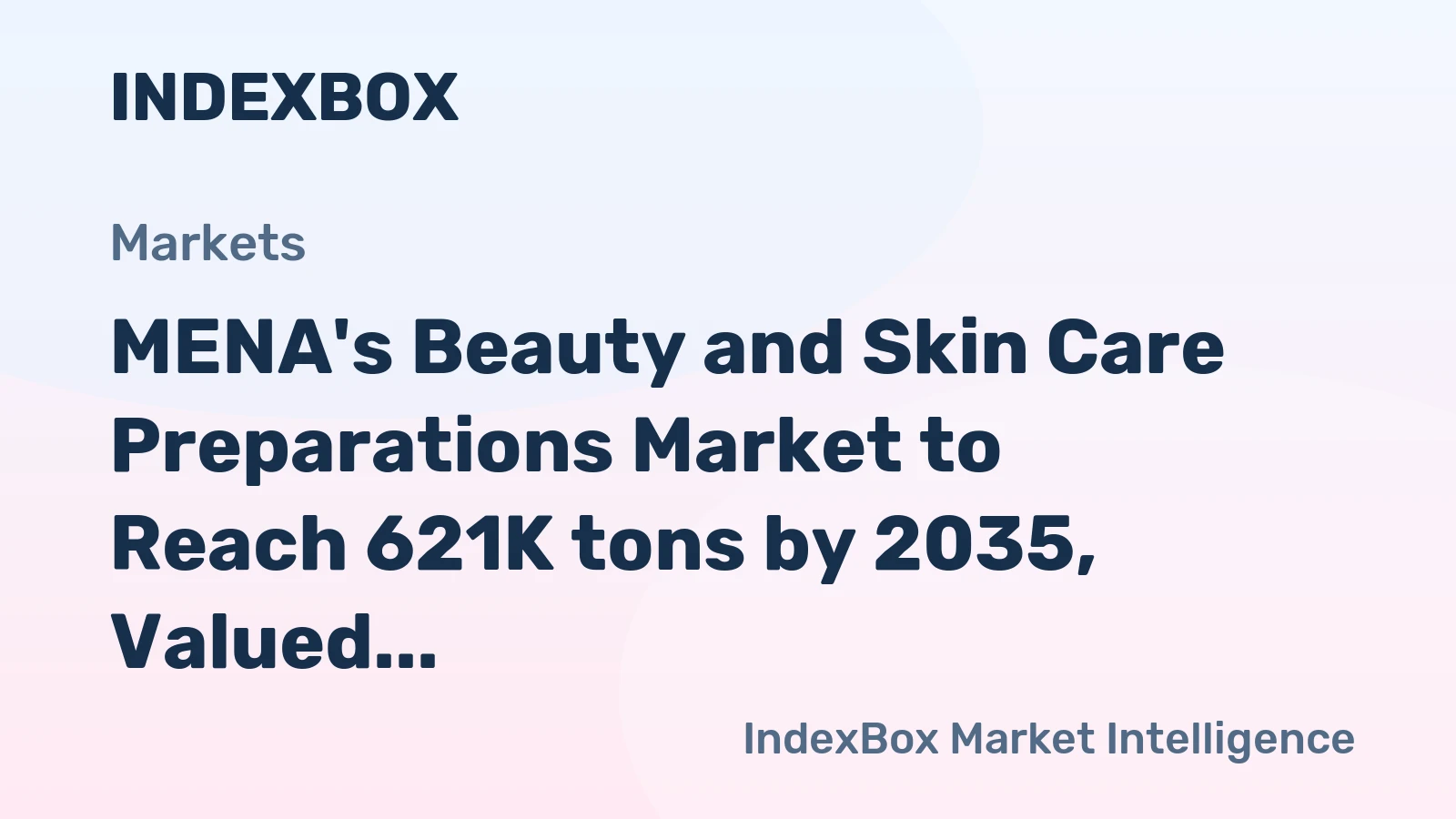 MENA's Beauty and Skin Care Preparations Market to Reach 621K tons by 2035, Valued at $7.2B