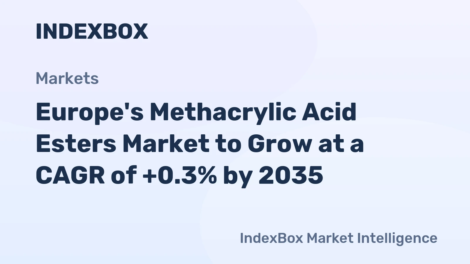 Europe's Methacrylic Acid Esters Market to Grow at a CAGR of +0.3% by 2035