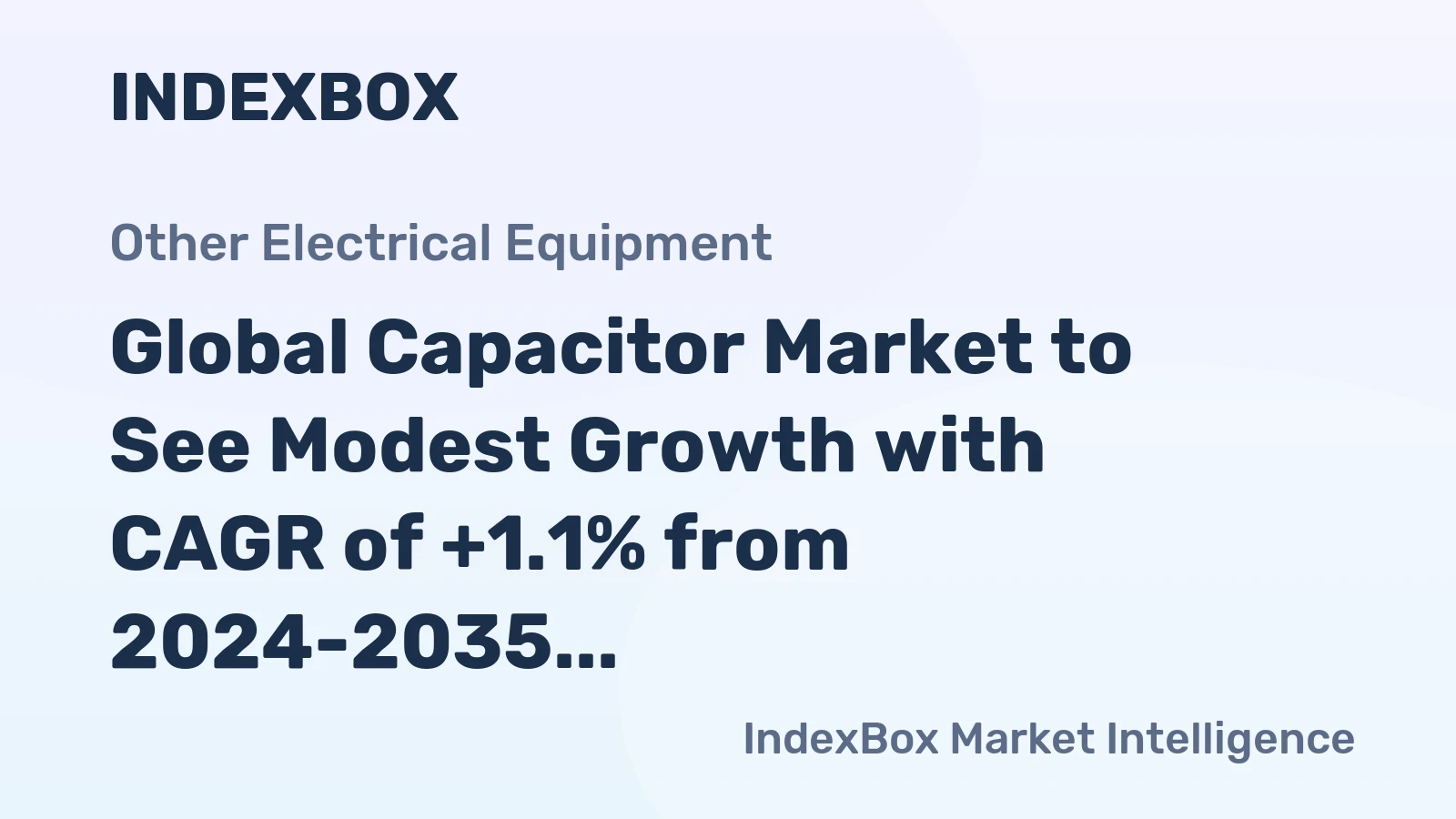 Global Capacitor Market to See Modest Growth with CAGR of +1.1% from 2024-2035, Projected to Reach $749.5B by 2035