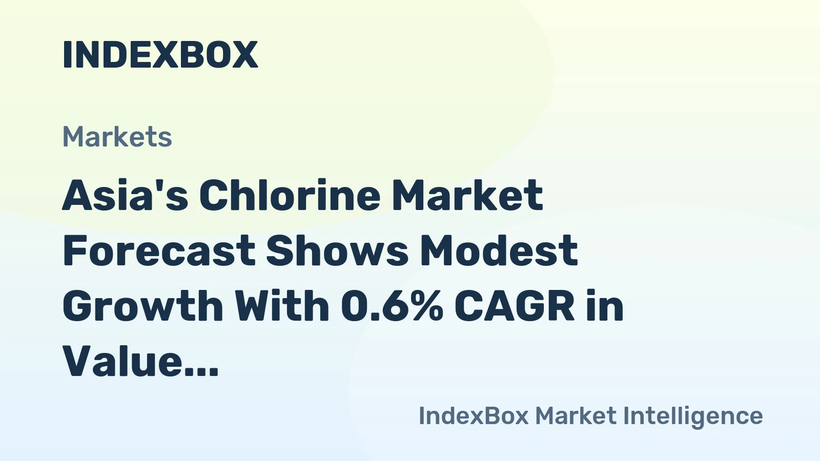 Asia's Chlorine Market Forecast Shows Modest Growth With 0.6% CAGR in Value Through 2035