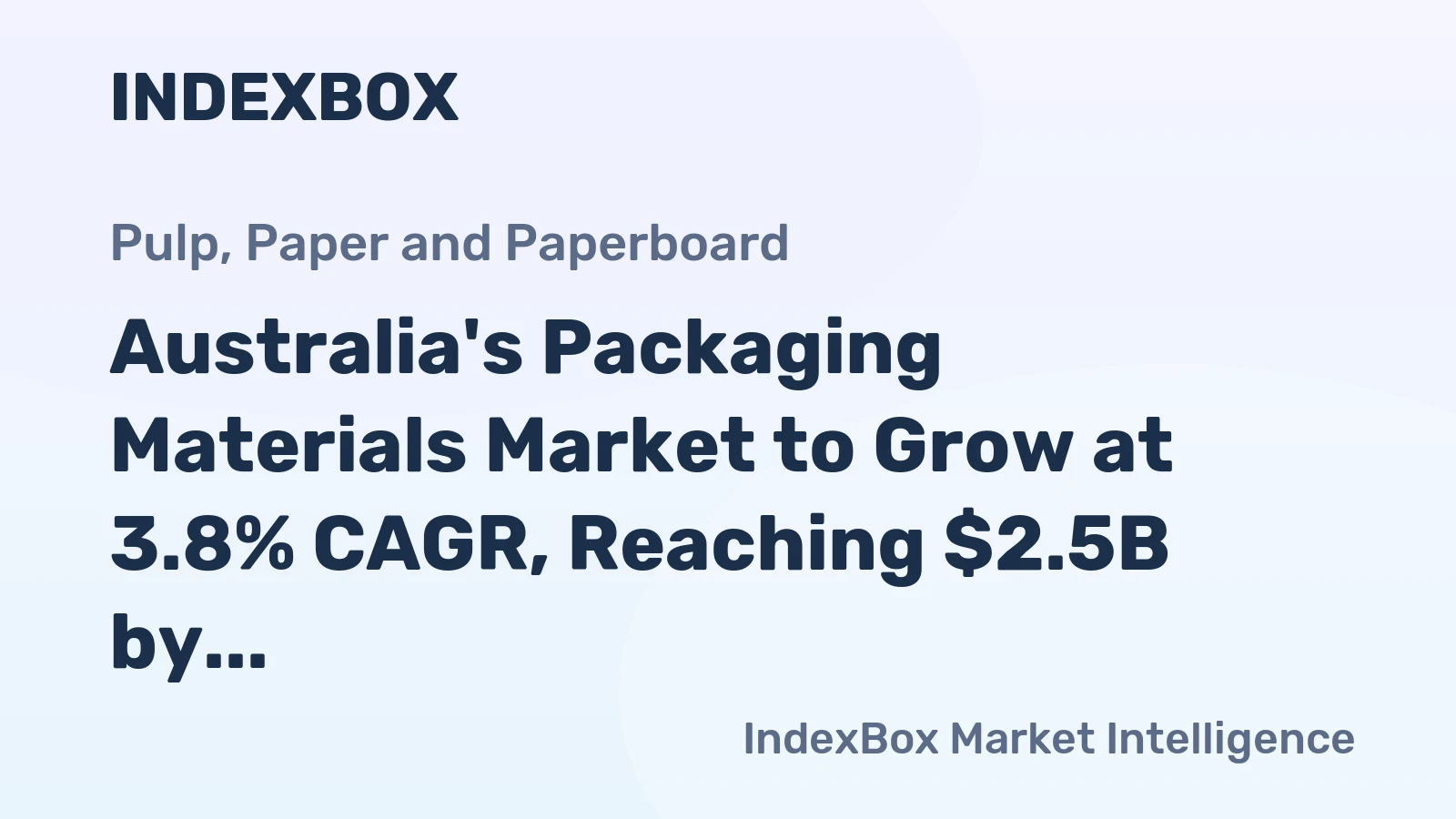 Australia's Packaging Materials Market to Grow at 3.8% CAGR, Reaching $2.5B by 2035