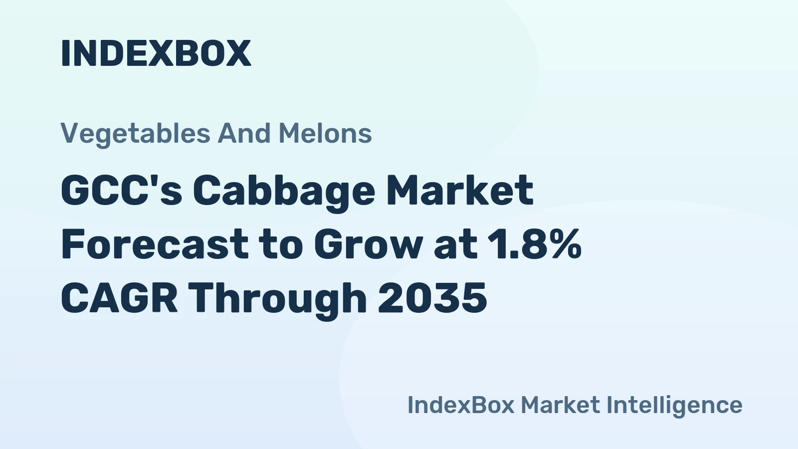 GCC's Cabbage Market Forecast to Grow at 1.8% CAGR Through 2035