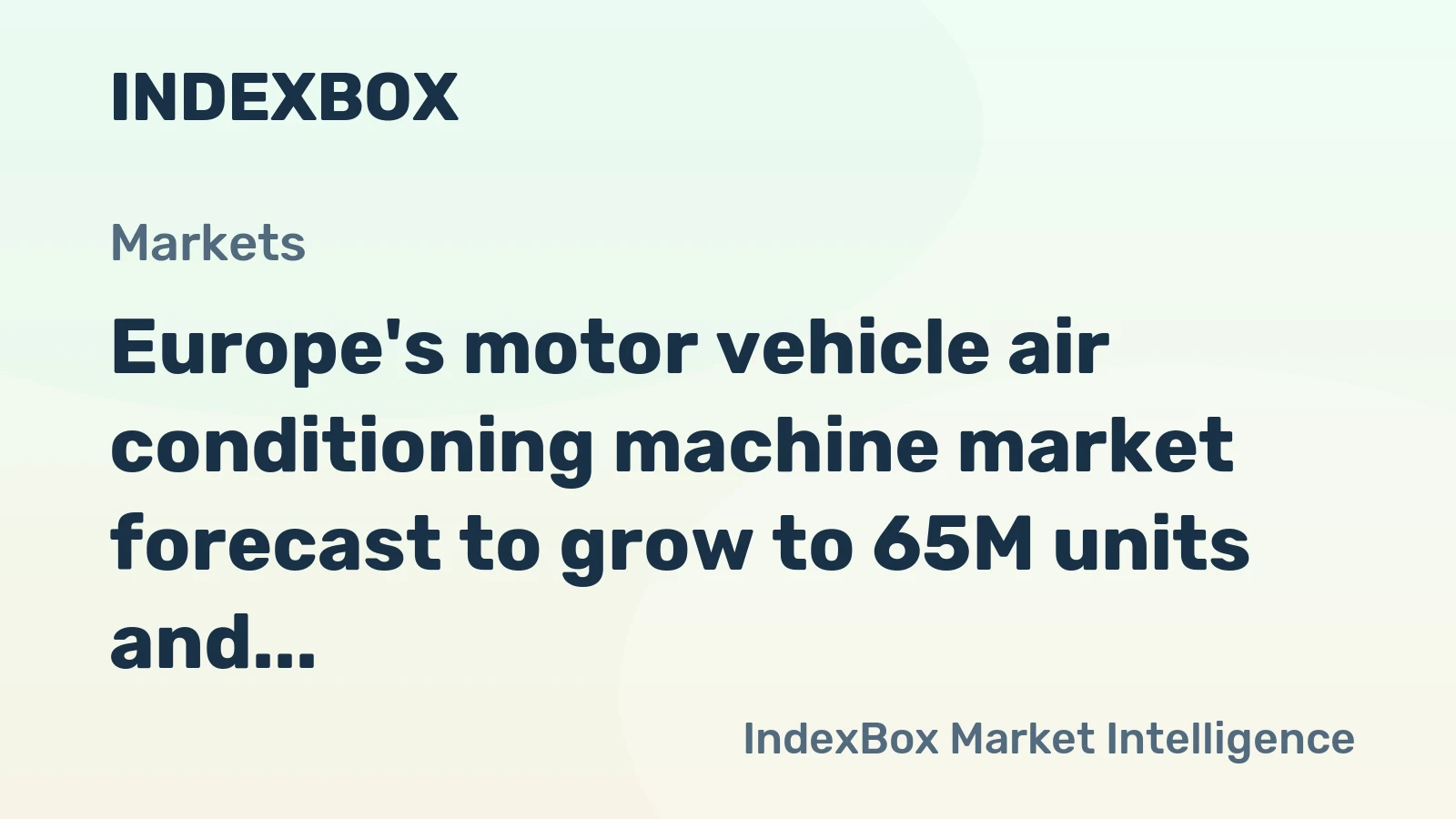 Europe's motor vehicle air conditioning machine market forecast to grow to 65M units and $24.5B in value by 2035, driven by sustained demand.