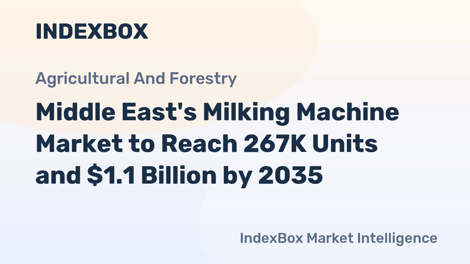 Middle East's Milking Machine Market to Reach 267K Units and $1.1 Billion by 2035