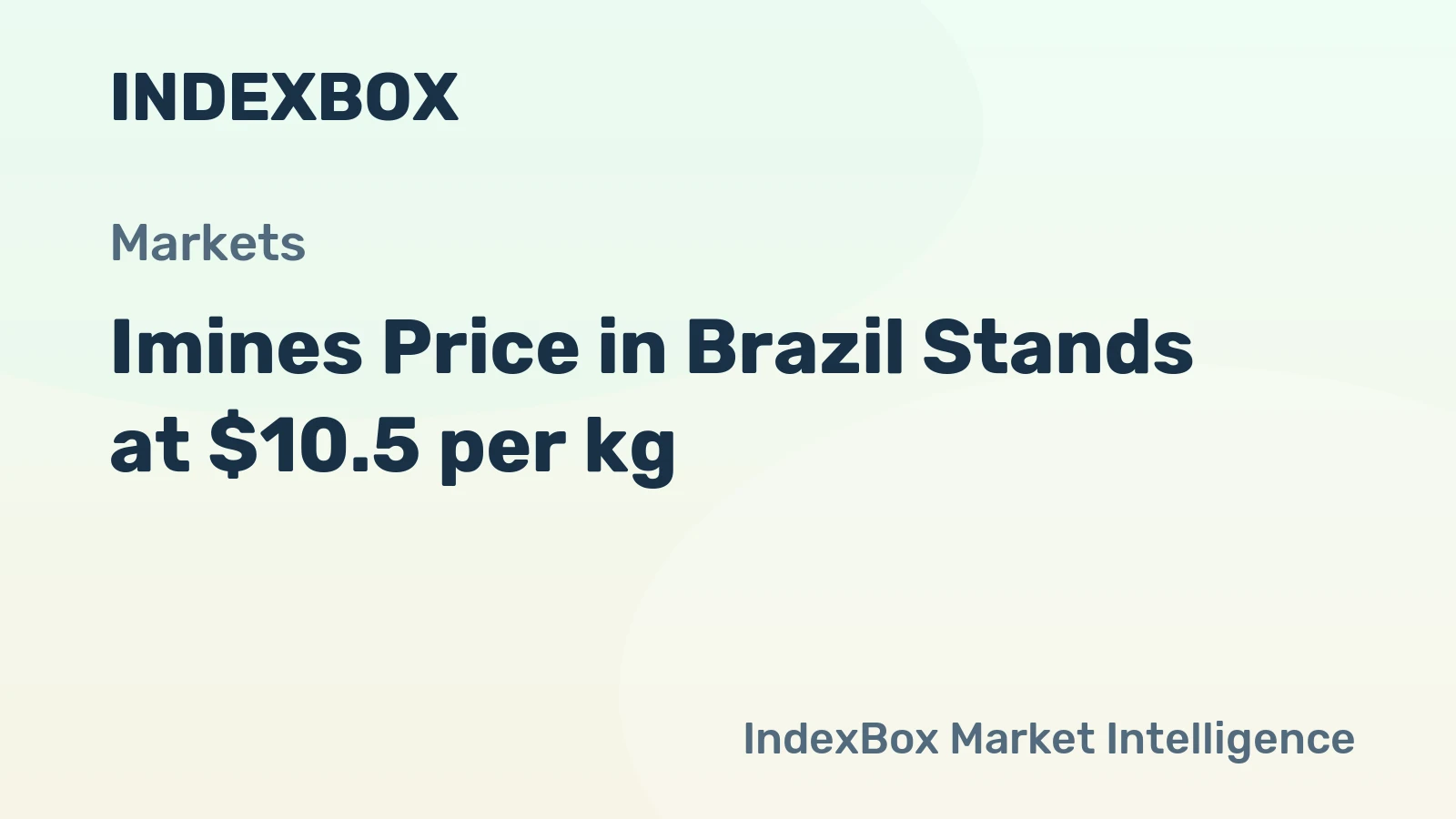 Imines Price in Brazil Stands at $10.5 per kg
