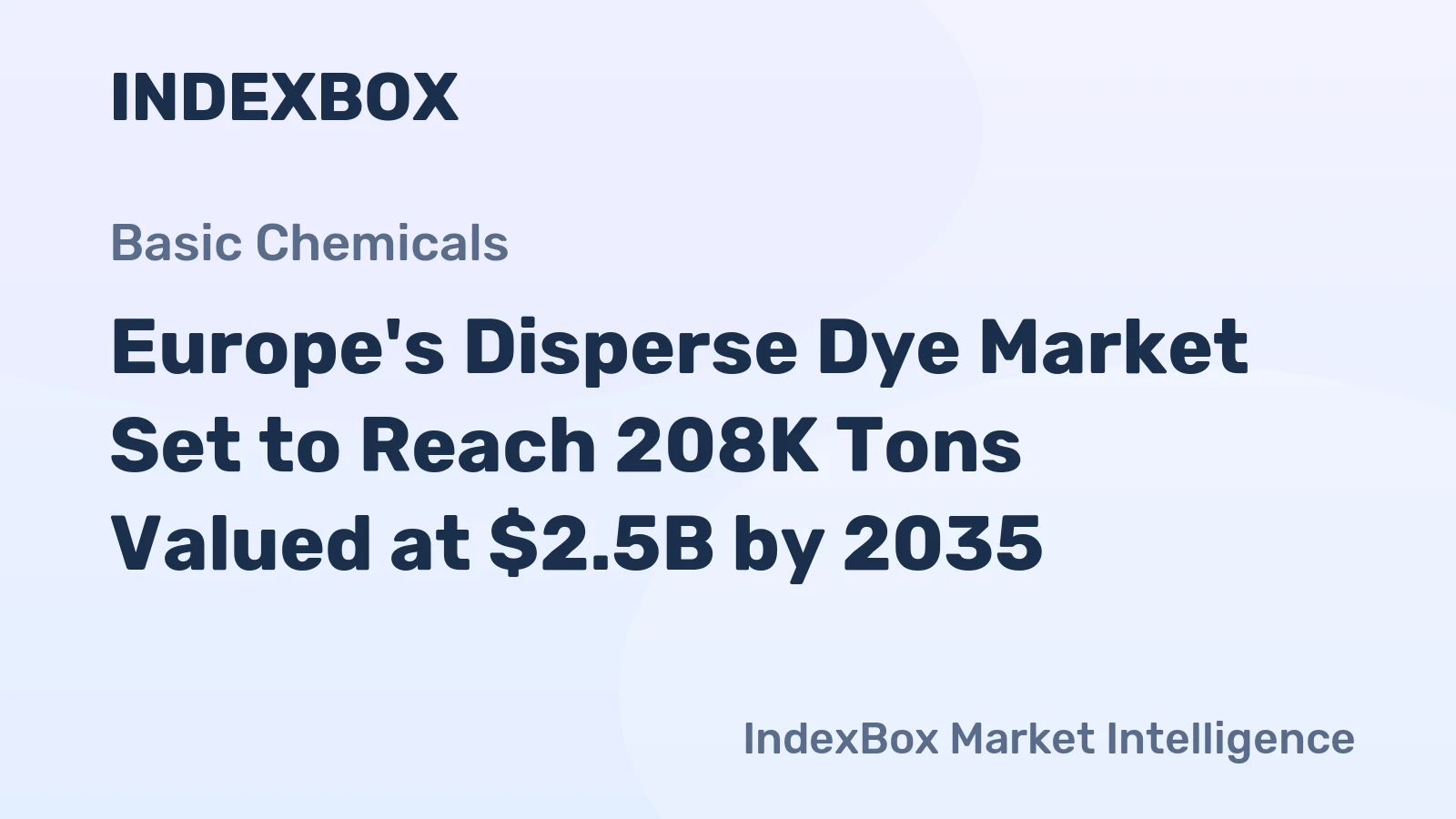 Europe's Disperse Dye Market Set to Reach 208K Tons Valued at $2.5B by 2035