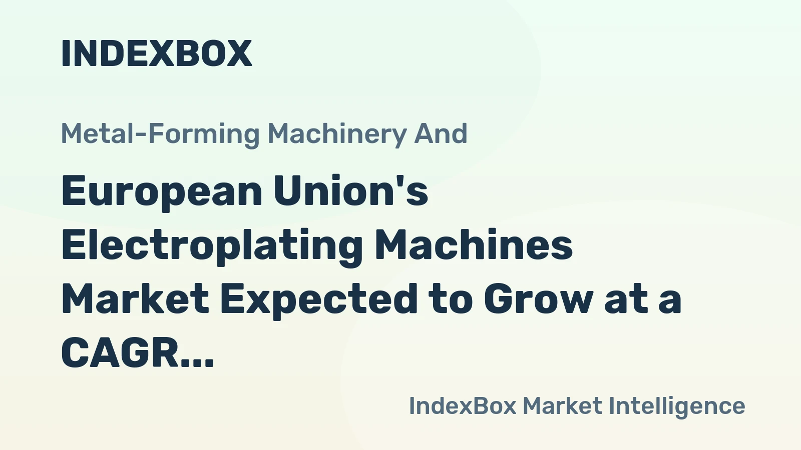 European Union's Electroplating Machines Market Expected to Grow at a CAGR of +1.6% from 2024 to 2035
