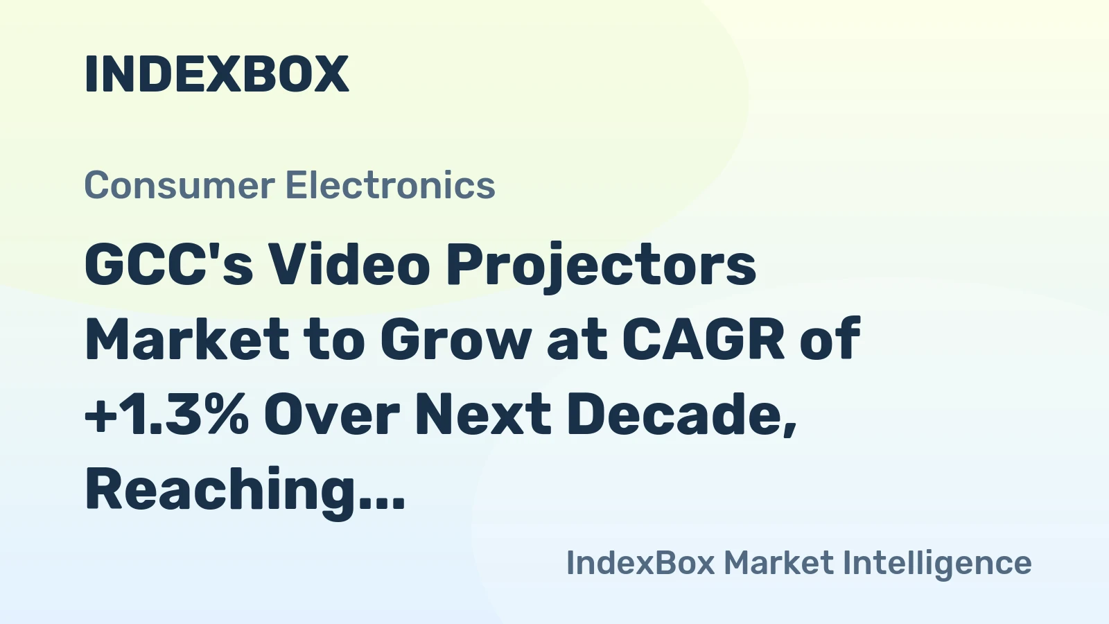GCC's Video Projectors Market to Grow at CAGR of +1.3% Over Next Decade, Reaching 442K Units by 2035