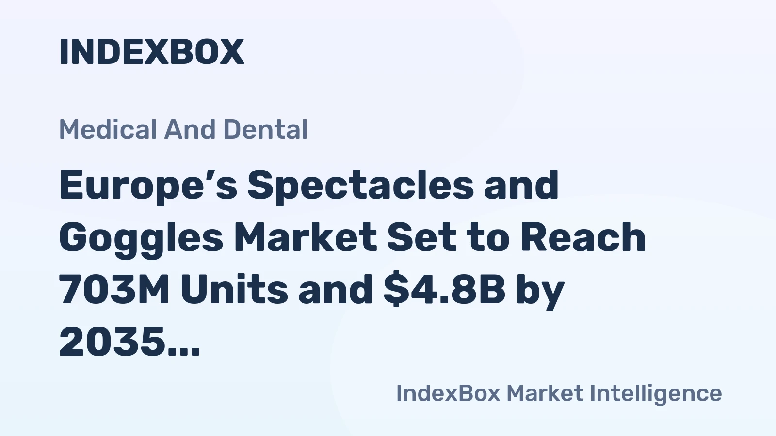 Europe’s Spectacles and Goggles Market Set to Reach 703M Units and $4.8B by 2035