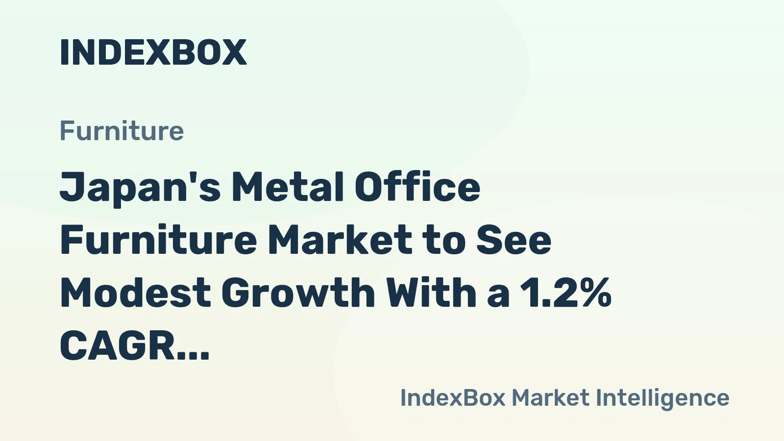 Japan's Metal Office Furniture Market to See Modest Growth With a 1.2% CAGR