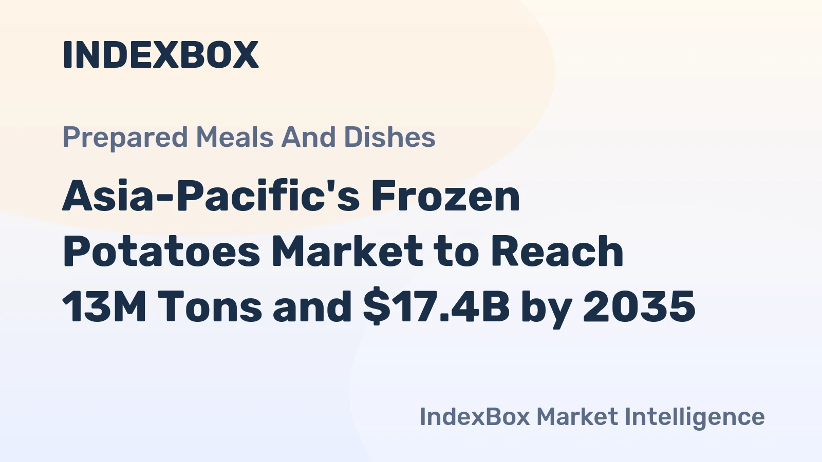Asia-Pacific's Frozen Potatoes Market to Reach 13M Tons and $17.4B by 2035