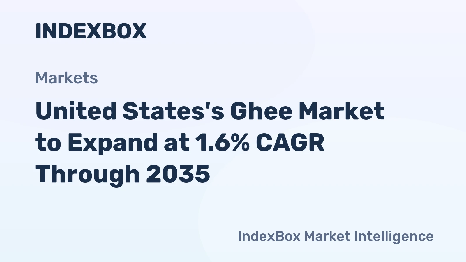 United States's Ghee Market to Expand at 1.6% CAGR Through 2035