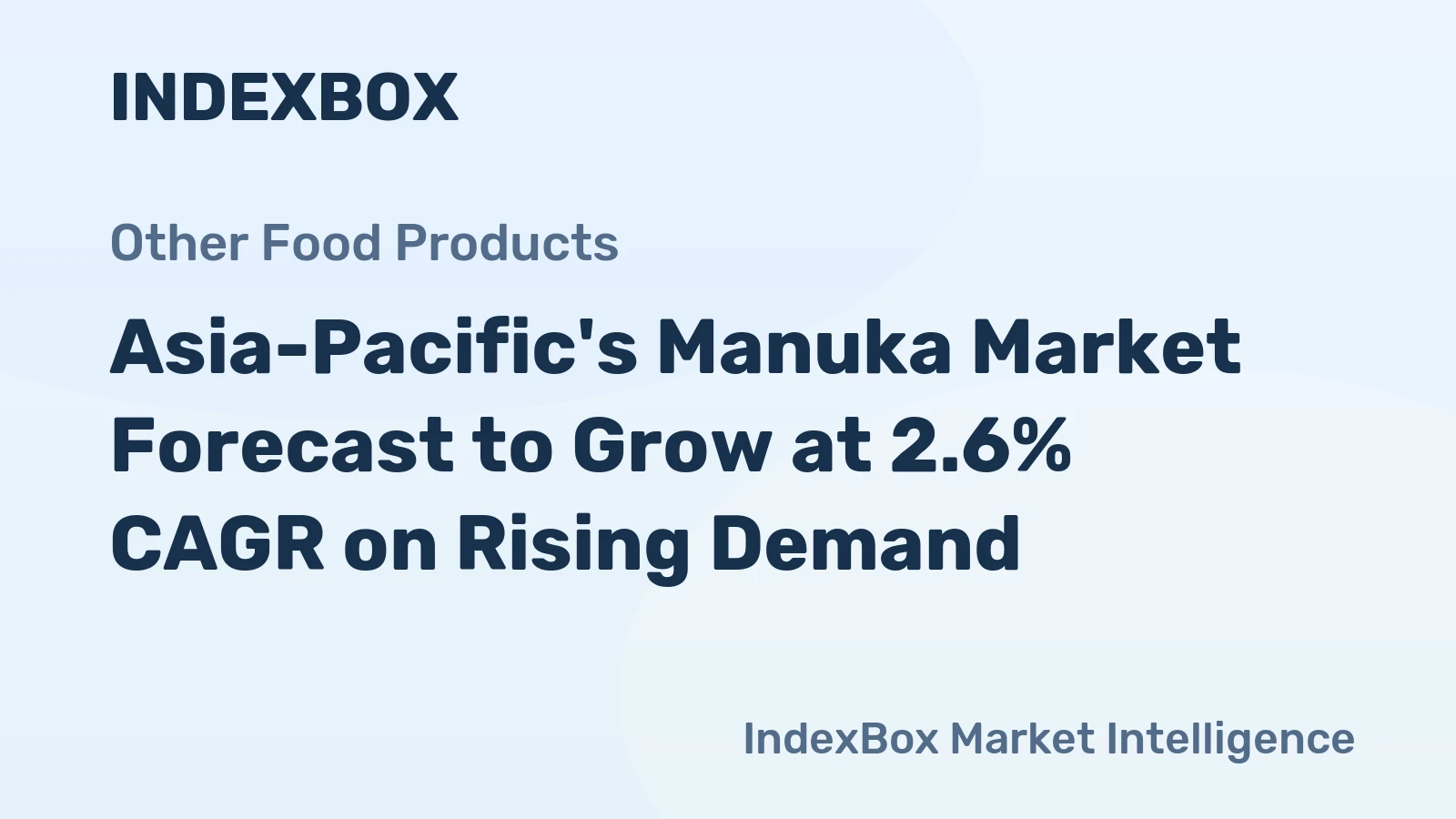Asia-Pacific's Manuka Market Forecast to Grow at 2.6% CAGR on Rising Demand