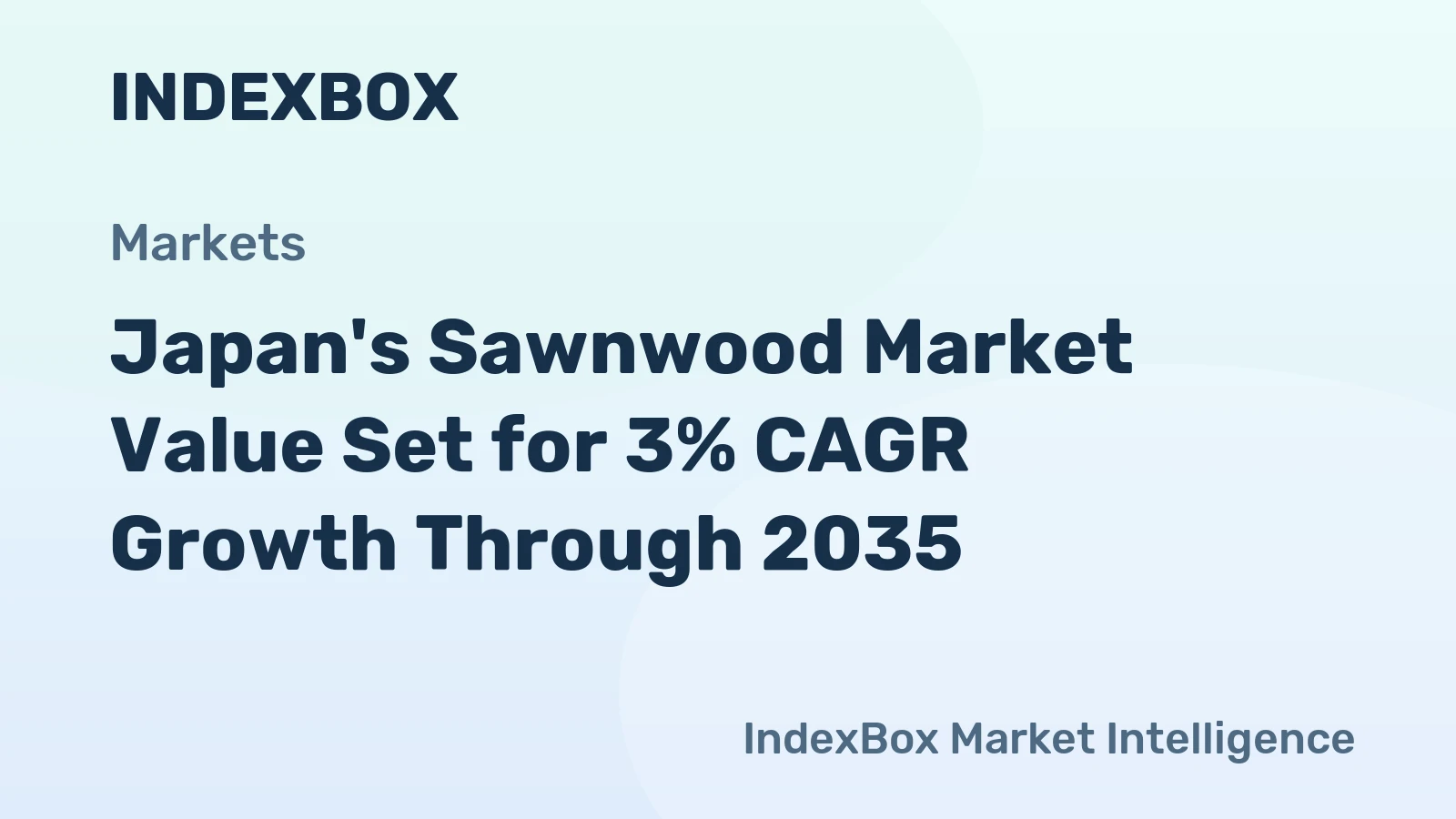 Japan's Sawnwood Market Value Set for 3% CAGR Growth Through 2035