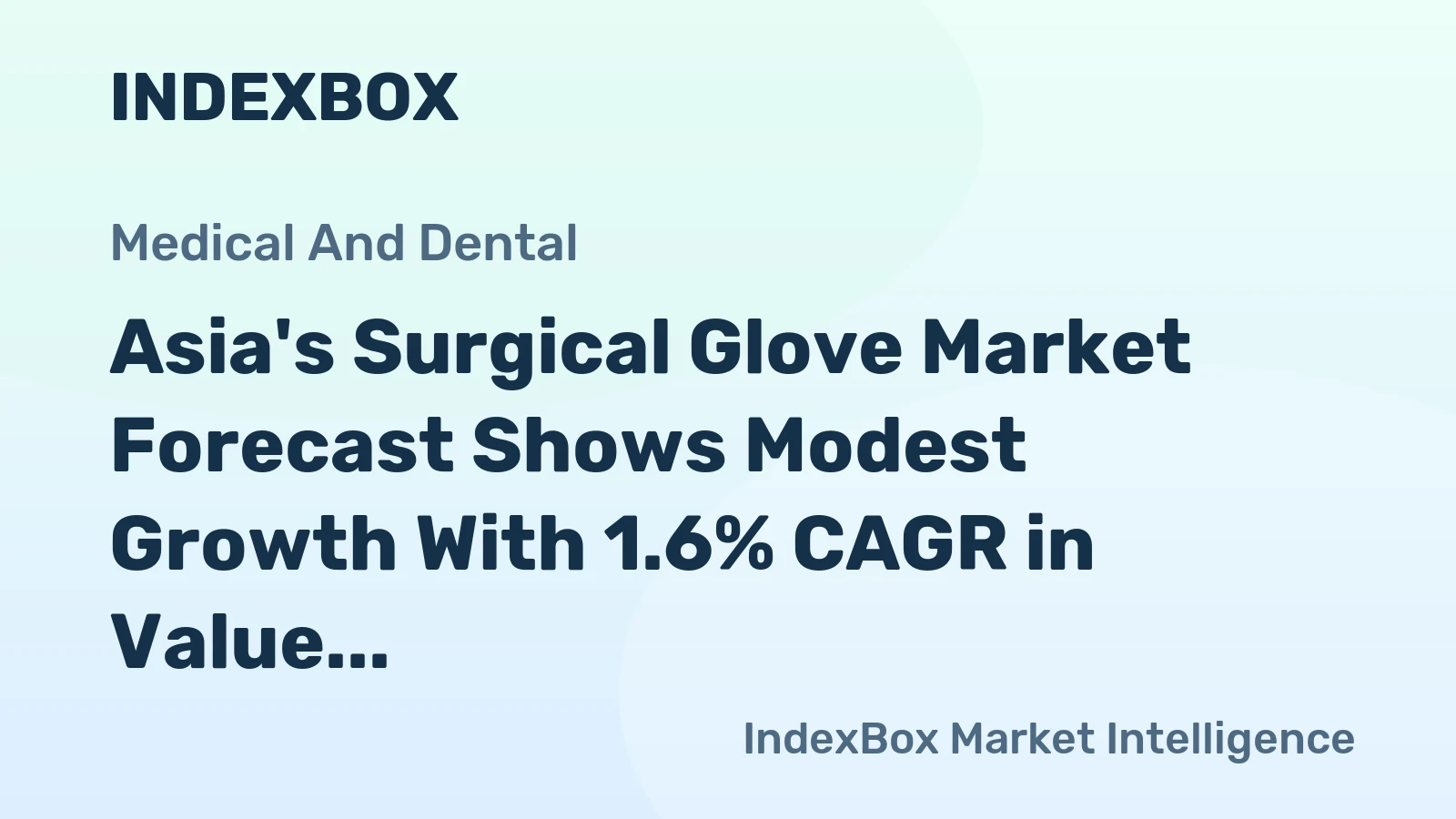 Asia's Surgical Glove Market Forecast Shows Modest Growth With 1.6% CAGR in Value Through 2035