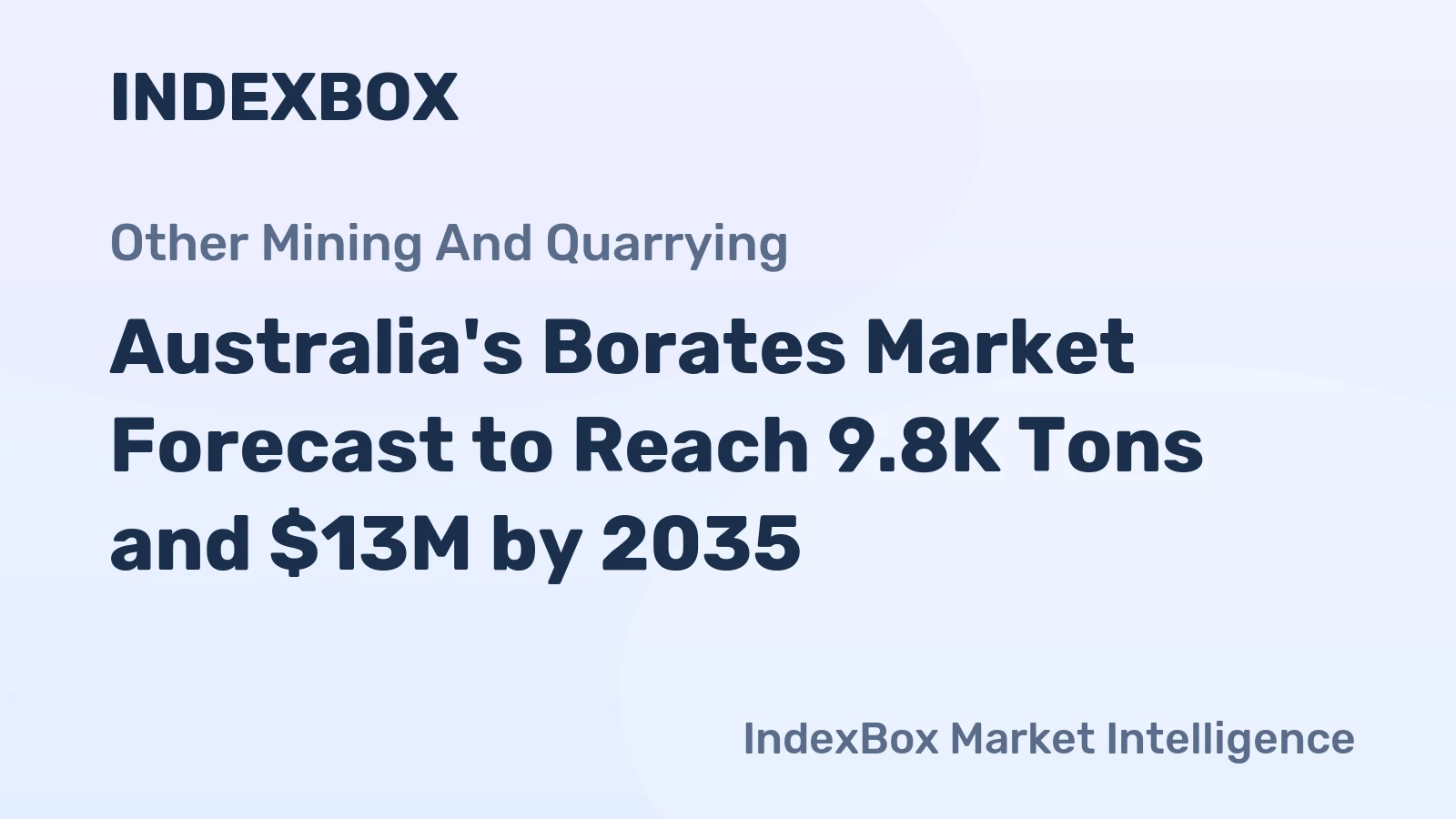 Australia's Borates Market Forecast to Reach 9.8K Tons and $13M by 2035