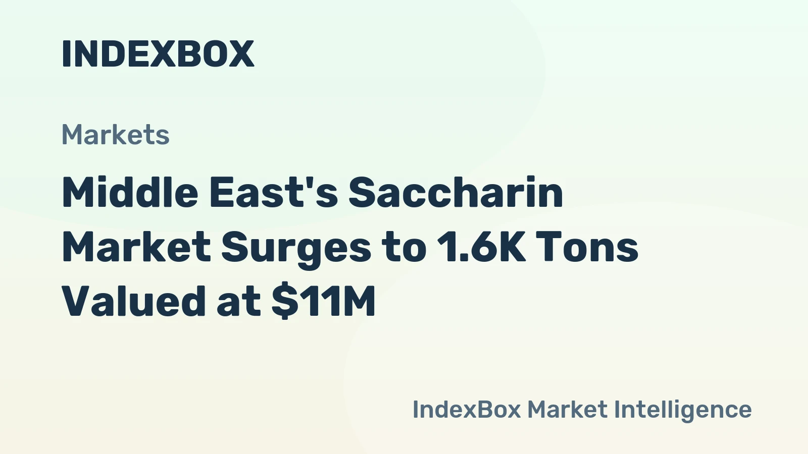 Middle East's Saccharin Market Surges to 1.6K Tons Valued at $11M