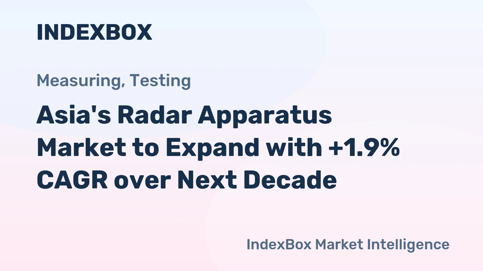 Asia's Radar Apparatus Market to Expand with +1.9% CAGR over Next Decade