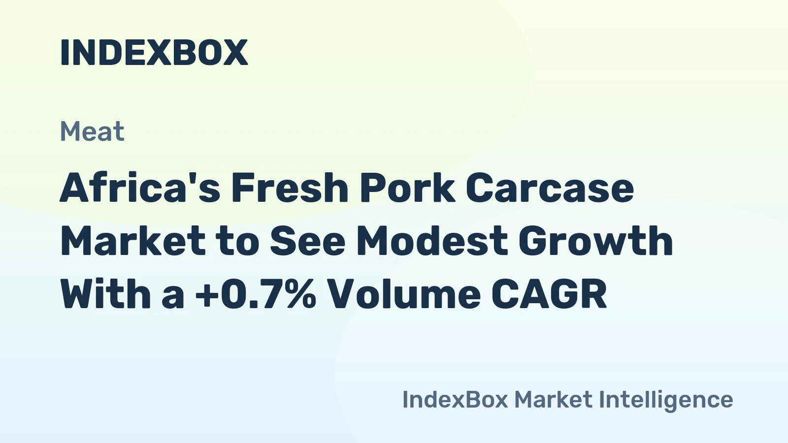 Africa's Fresh Pork Carcase Market to See Modest Growth With a +0.7% Volume CAGR
