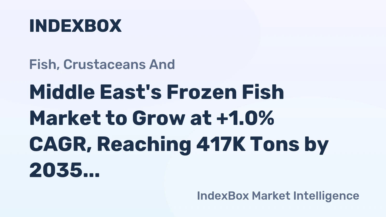 Middle East's Frozen Fish Market to Grow at +1.0% CAGR, Reaching 417K Tons by 2035