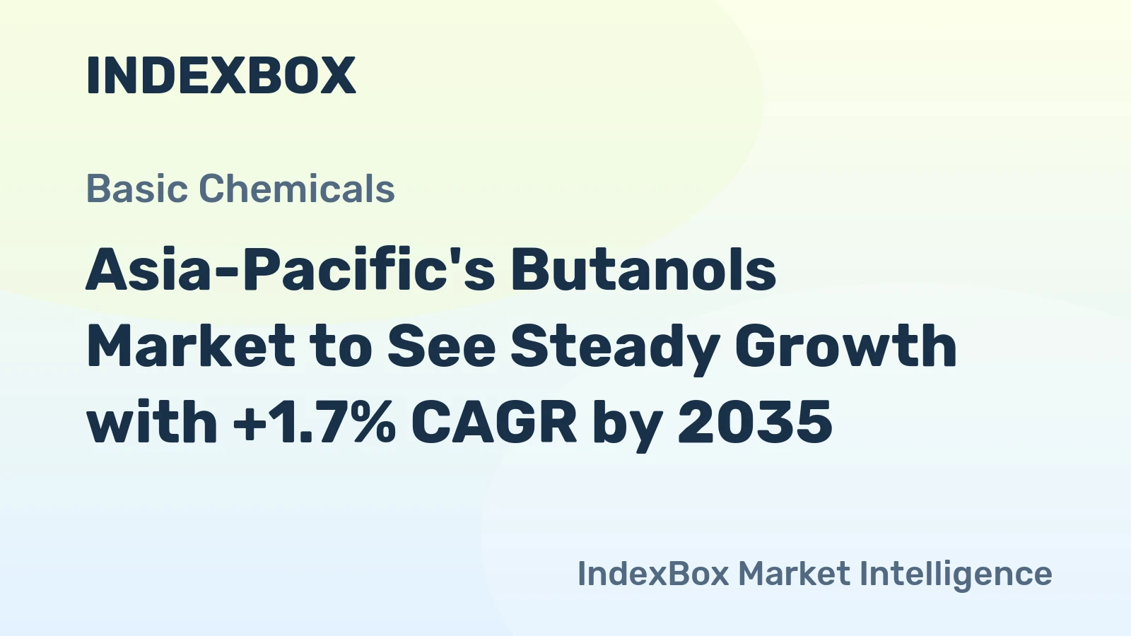Asia-Pacific's Butanols Market to See Steady Growth with +1.7% CAGR by 2035