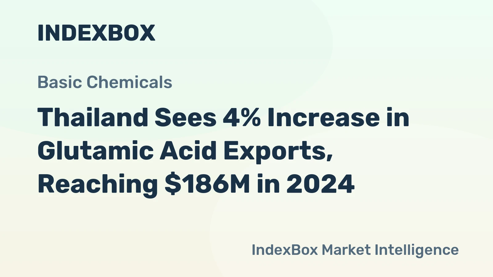 Thailand Sees 4% Increase in Glutamic Acid Exports, Reaching $186M in 2024