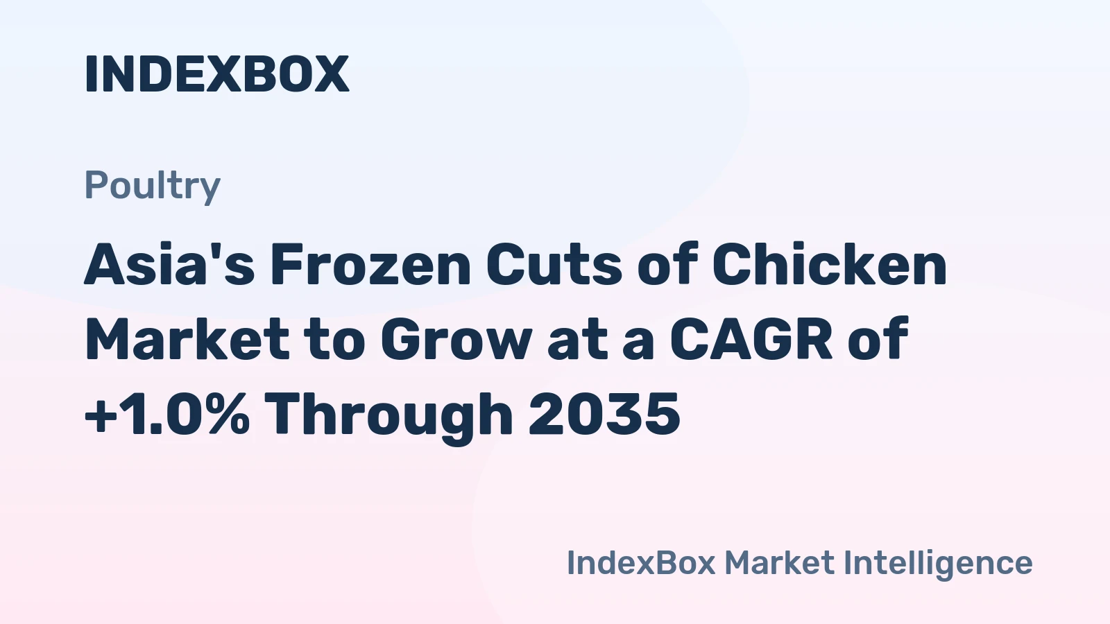 Asia's Frozen Cuts of Chicken Market to Grow at a CAGR of +1.0% Through 2035