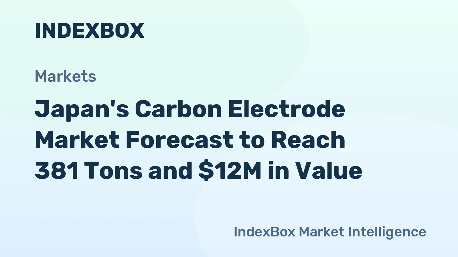 Japan's Carbon Electrode Market Forecast to Reach 381 Tons and $12M in Value