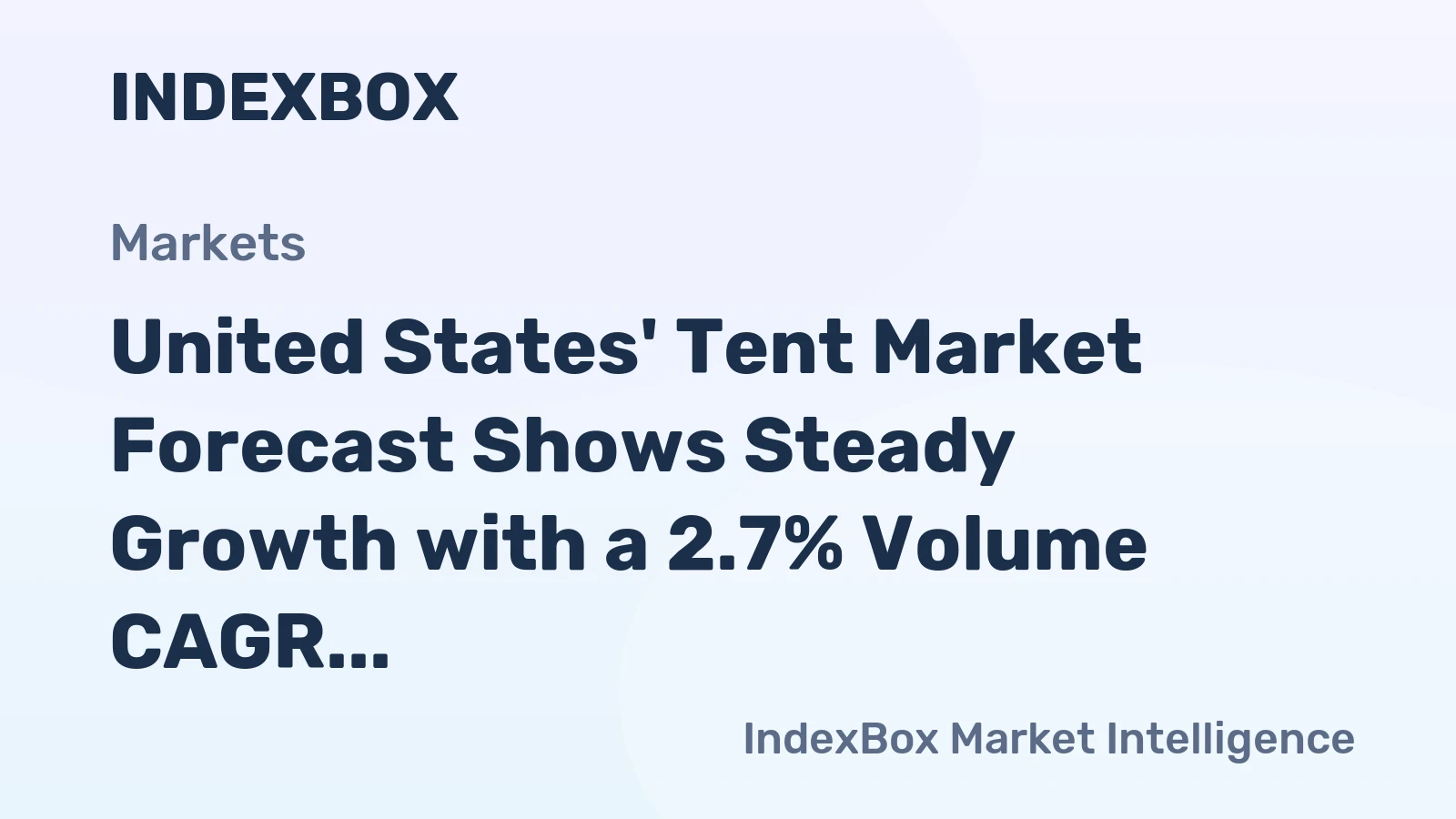 United States' Tent Market Forecast Shows Steady Growth with a 2.7% Volume CAGR Through 2035