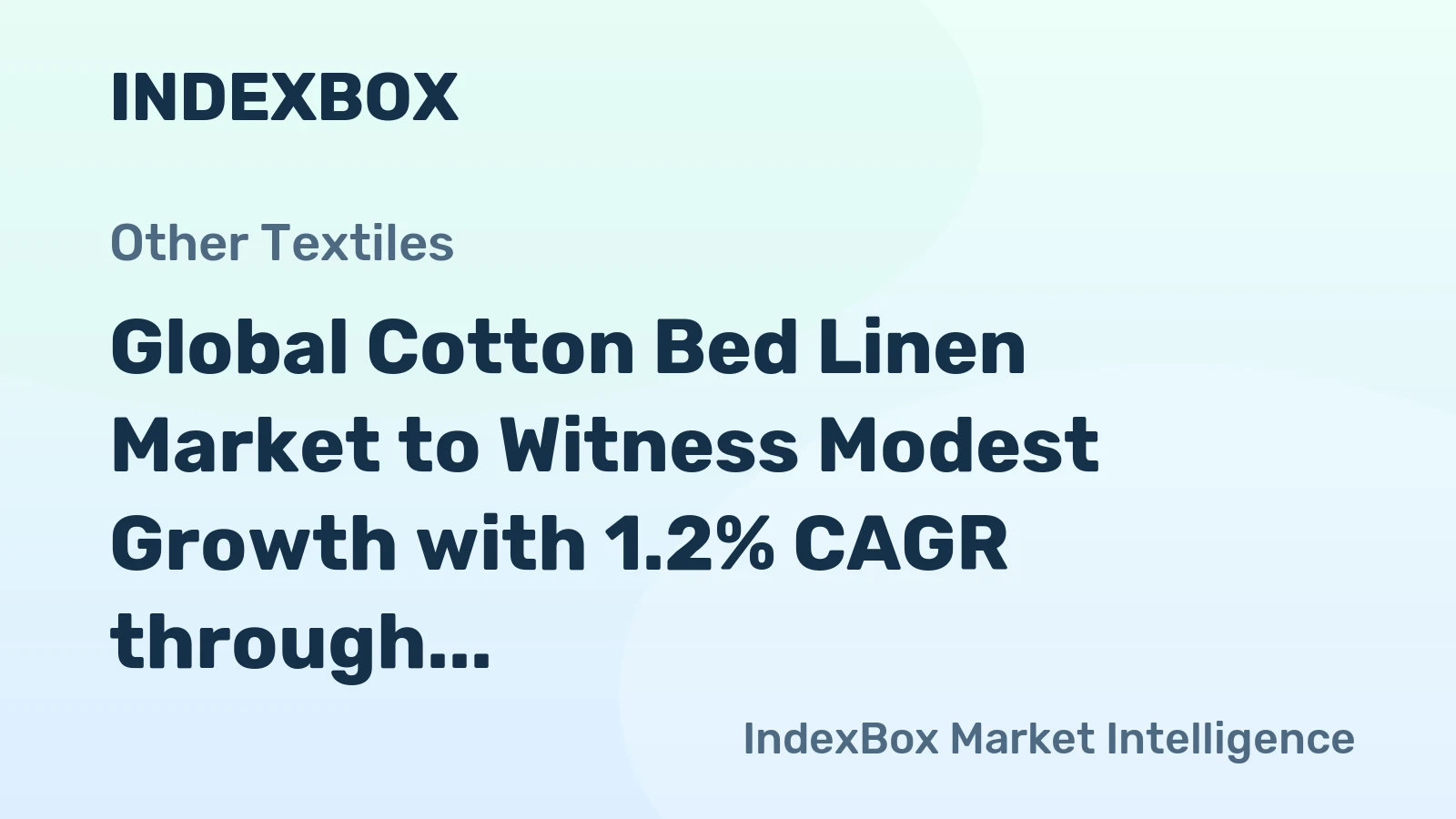 Global Cotton Bed Linen Market to Witness Modest Growth with 1.2% CAGR through 2035