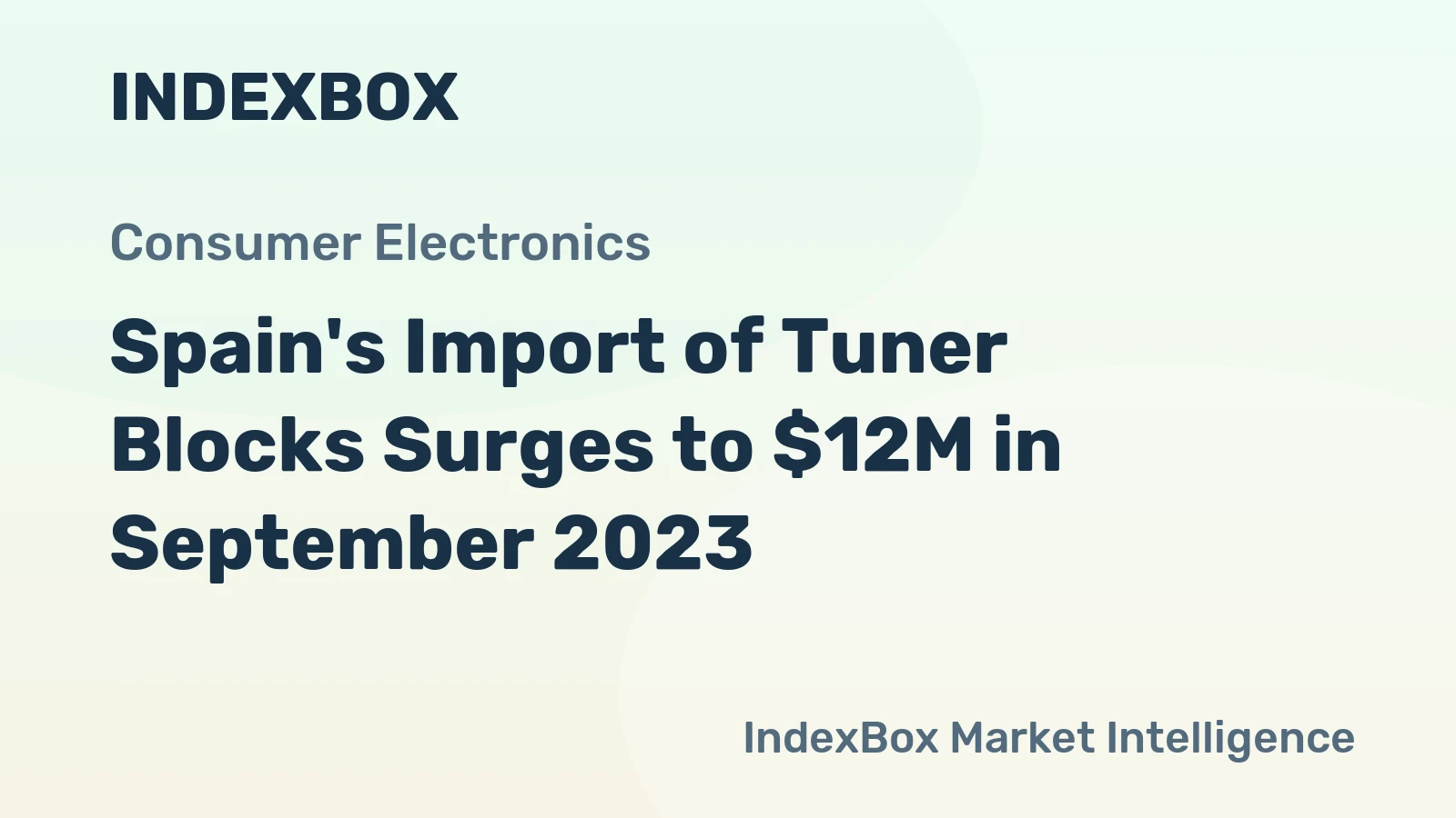 Spain's Import of Tuner Blocks Surges to $12M in September 2023