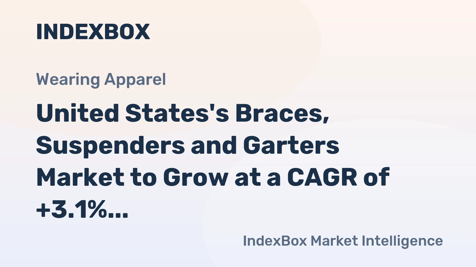 United States's Braces, Suspenders and Garters Market to Grow at a CAGR of +3.1% until 2035