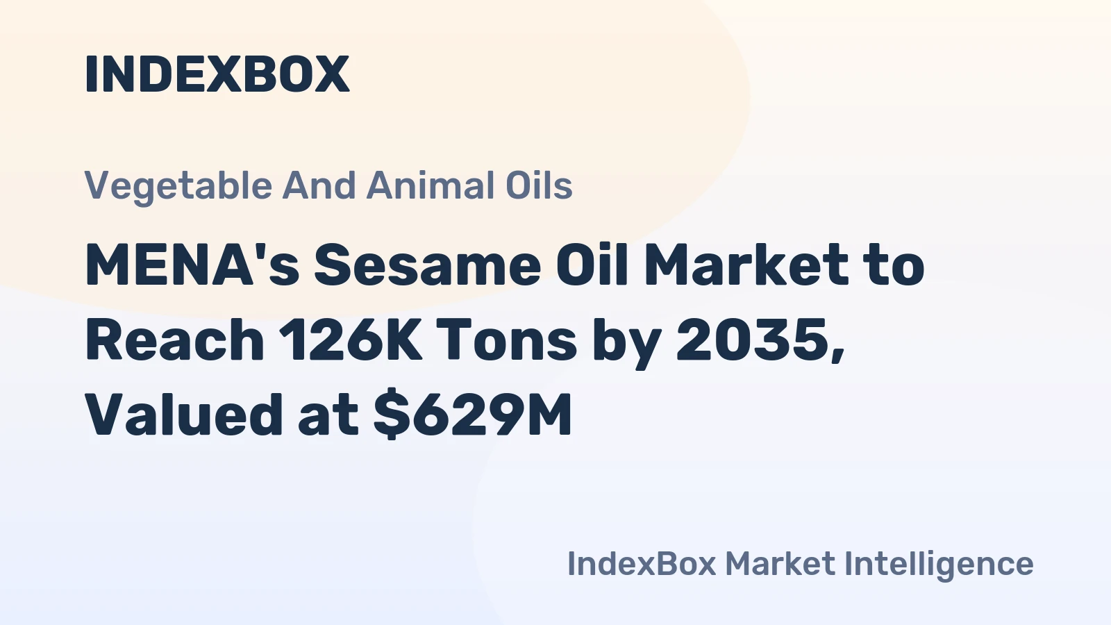 MENA's Sesame Oil Market to Reach 126K Tons by 2035, Valued at $629M
