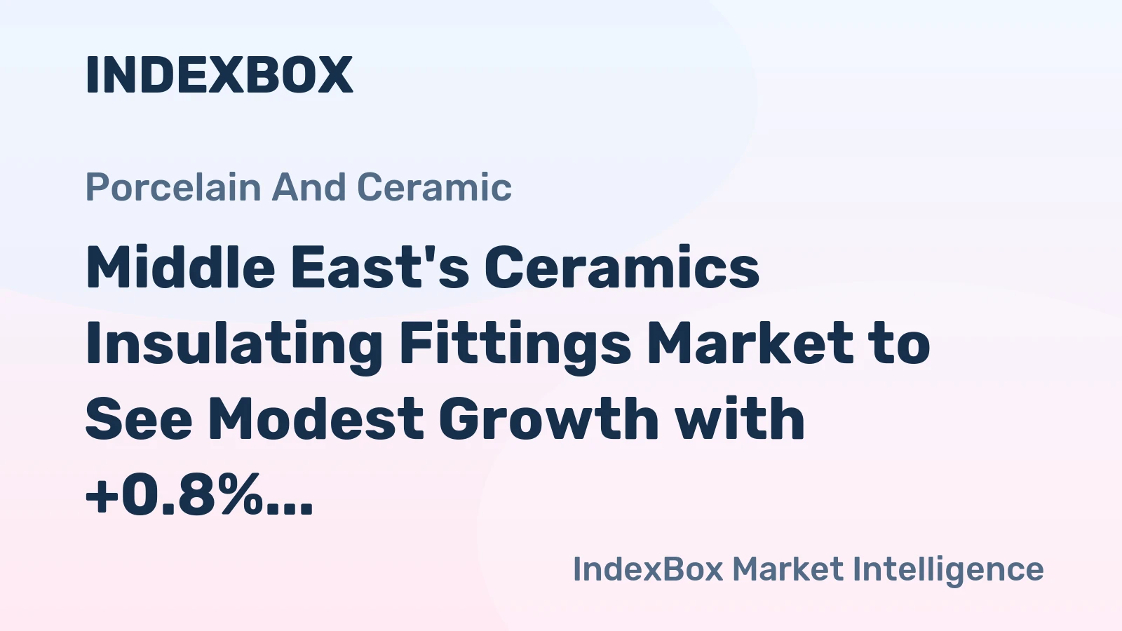 Middle East's Ceramics Insulating Fittings Market to See Modest Growth with +0.8% CAGR from 2024 to 2035