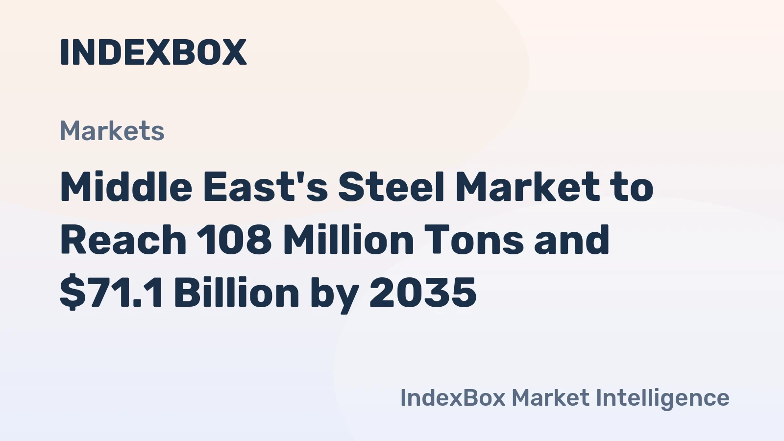 Middle East's Steel Market to Reach 108 Million Tons and $71.1 Billion by 2035