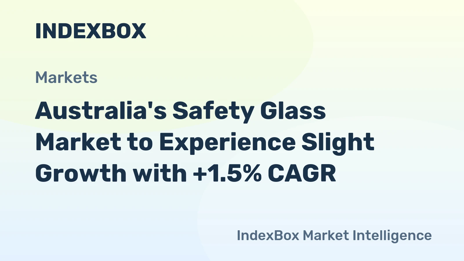 Australia's Safety Glass Market to Experience Slight Growth with +1.5% CAGR