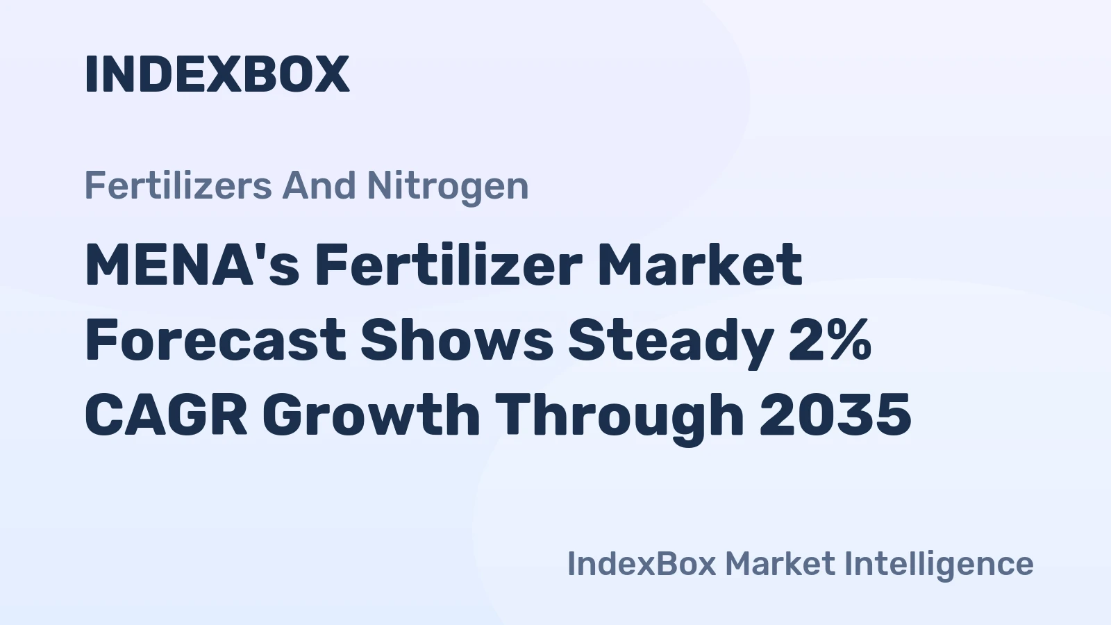 MENA's Fertilizer Market Forecast Shows Steady 2% CAGR Growth Through 2035