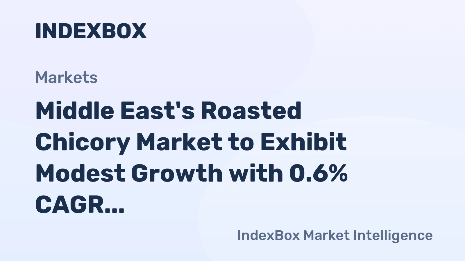 Middle East's Roasted Chicory Market to Exhibit Modest Growth with 0.6% CAGR in Volume and 1.3% CAGR in Value from 2024 to 2035