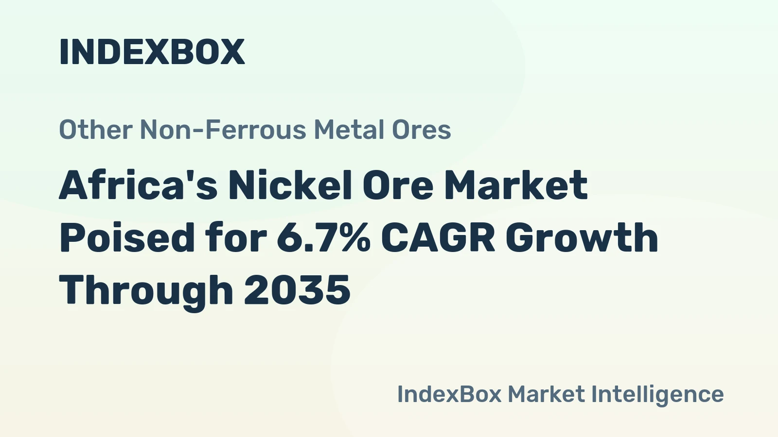 Africa's Nickel Ore Market Poised for 6.7% CAGR Growth Through 2035