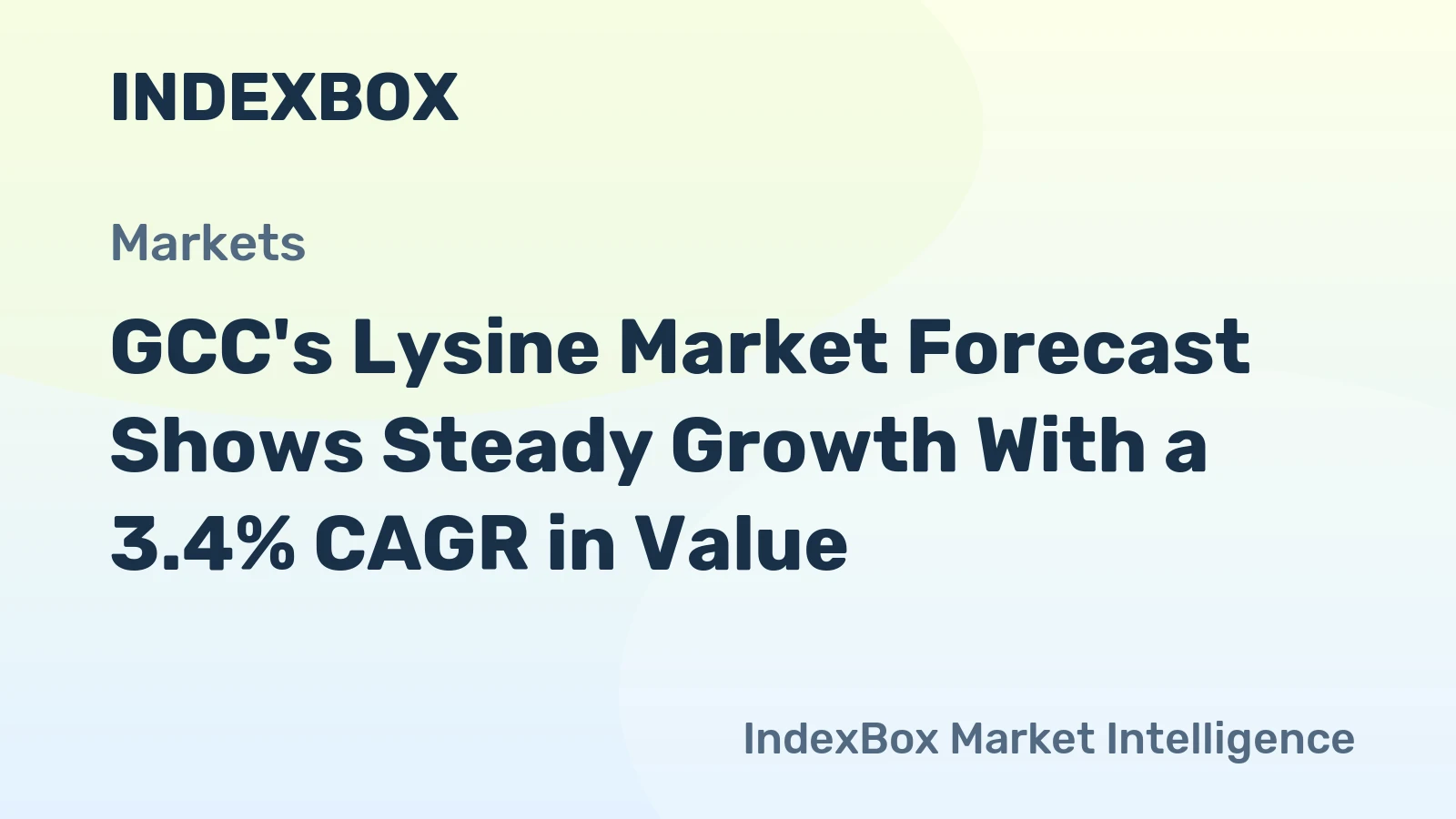 GCC's Lysine Market Forecast Shows Steady Growth With a 3.4% CAGR in Value