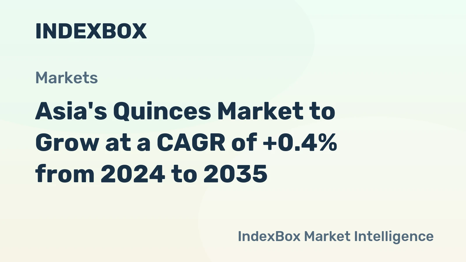 Asia's Quinces Market to Grow at a CAGR of +0.4% from 2024 to 2035